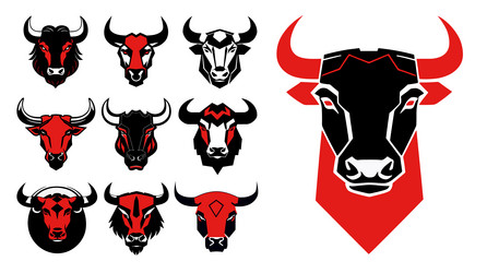 Collection of emblems knights warriors Royalty Free Vector