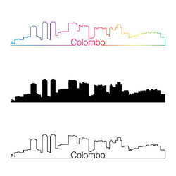 Colombo skyline event banner Royalty Free Vector Image