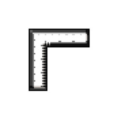 Architect ruler builder game pixel art Royalty Free Vector