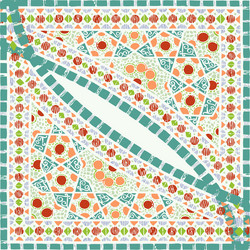 Textille patchwork pattern pink pattern in barbie Vector Image