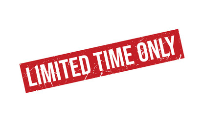 Limited time only rubber stamp seal Royalty Free Vector