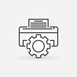 Logo or printer repair icon Royalty Free Vector Image