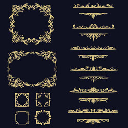 Collection set border Royalty Free Vector Image