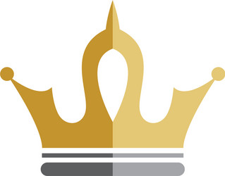 Crown icon design template isolated Royalty Free Vector