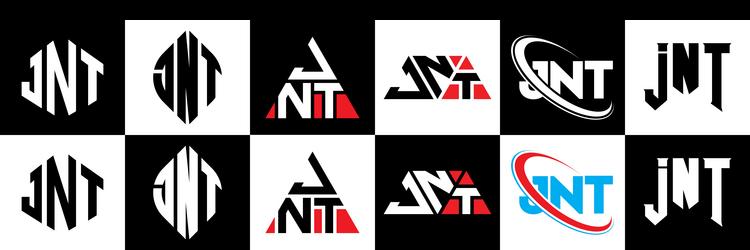 Jnt logo letter design Royalty Free Vector Image
