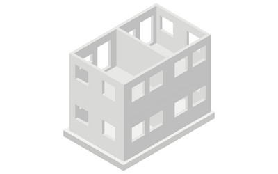 Reinforced concrete rc wall construction Vector Image