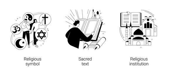 Religious practice abstract concept Royalty Free Vector