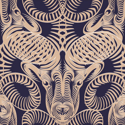 Goats and rams seamless pattern for your design Vector Image