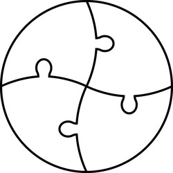 Template infographics circle divided sectors Vector Image