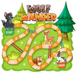 Wild animal board game Royalty Free Vector Image