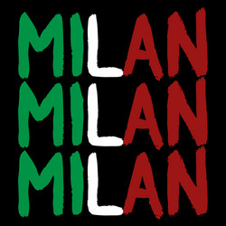 Lettering milan brush calligraphy with word Vector Image