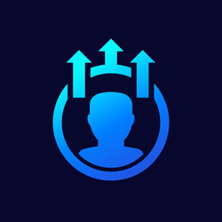 Personal growth self development logo Royalty Free Vector