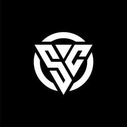 Cs logo letter monogram with triangle shape Vector Image