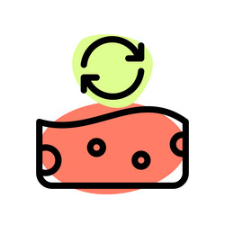 Skin refresh with a cream or lotion applied Vector Image