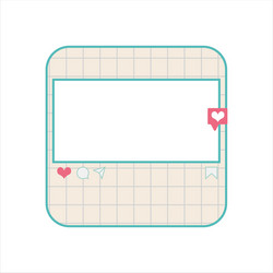 Social media frame design Royalty Free Vector Image