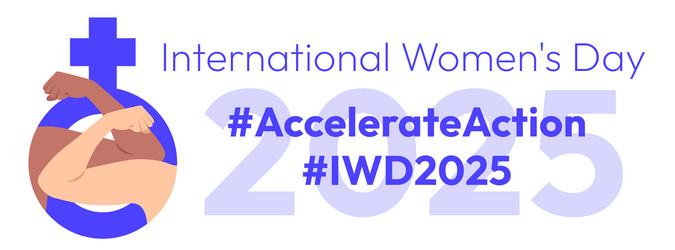 Accelerate action international womens day 2025 Vector Image