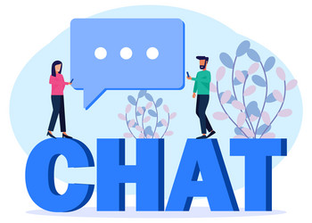 Graphic cartoon character send messages online Vector Image