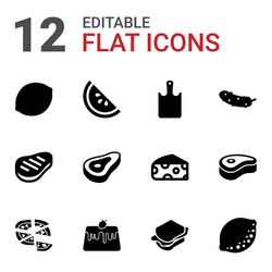 Slice icons Royalty Free Vector Image - VectorStock