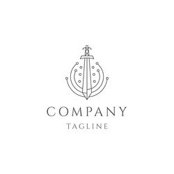 Sword cannabis logo Royalty Free Vector Image - VectorStock