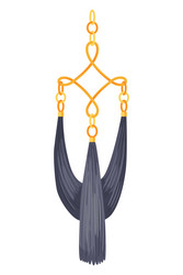 Tassel fringe accessory icon leather trinket Vector Image