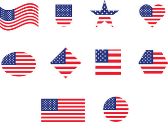 United states flag 50 stars Royalty Free Vector Image