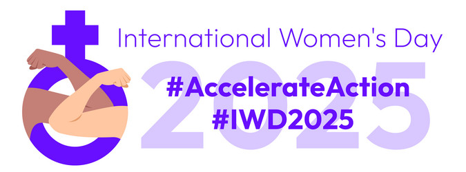 Accelerate action international womens day 2025 Vector Image