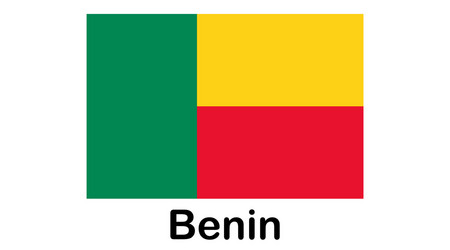 Benin flag official colors and proportion Vector Image