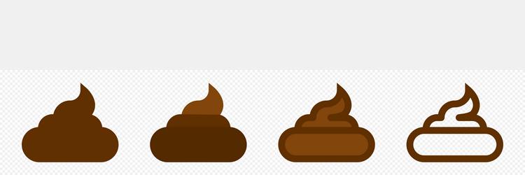 Poop line icon dog turd stroke symbol Royalty Free Vector