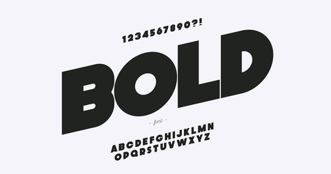 Original bold font white color Royalty Free Vector Image