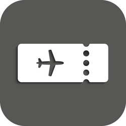 Blank ticket plane icon travel symbol flat Vector Image