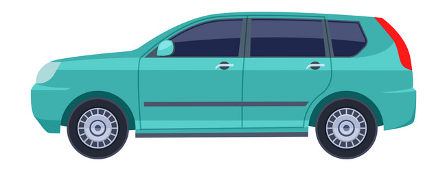 Suv car side view big offroad icon Royalty Free Vector Image