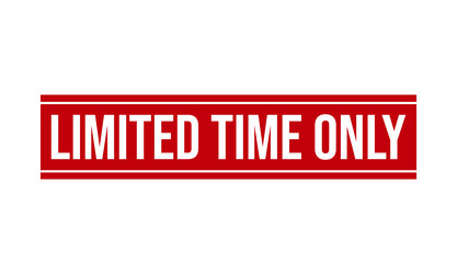 Limited time only rubber stamp seal Royalty Free Vector