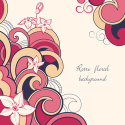 Floral background in spring colors flowers Vector Image