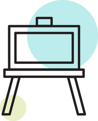 Smart board on white background Royalty Free Vector Image