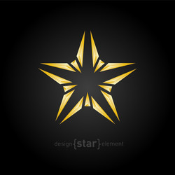 Gold glitter star shape background Royalty Free Vector Image