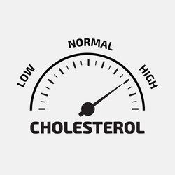 Cholesterol meter test level icon low high Vector Image