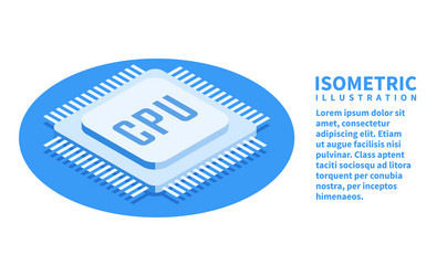 Cpu gpu processor chip icon Royalty Free Vector Image