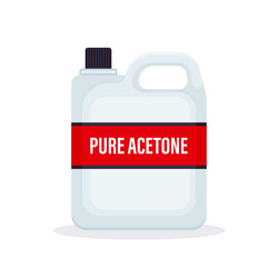 Plastic acetone bottle isolated on white Vector Image