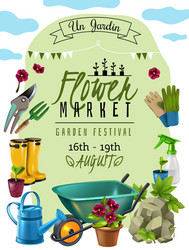 Garden festival poster Royalty Free Vector Image