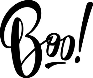 Boo hand drawn lettering Royalty Free Vector Image