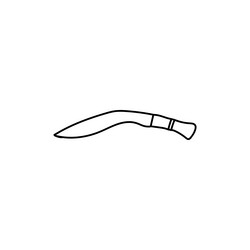 Knife weapon modern line simple logo Royalty Free Vector