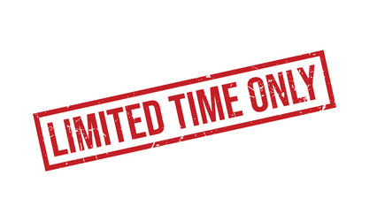 Limited time only rubber stamp seal Royalty Free Vector