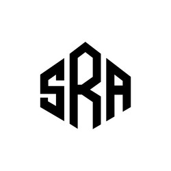 Sra letter logo design with polygon shape Vector Image