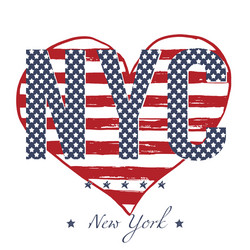 New york tee print t-shirt design graphics stamp Vector Image