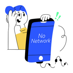 Network problem Royalty Free Vector Image - VectorStock