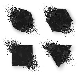 Abstract cloud pieces and fragments after Vector Image