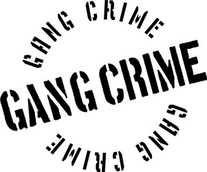 Gang crime stamp typographic Royalty Free Vector Image