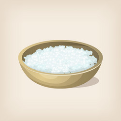 Sea salt in jute sack Royalty Free Vector Image