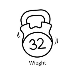 Weight outline icon design m Royalty Free Vector Image