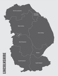 Modern map - lancashire county with districts Vector Image